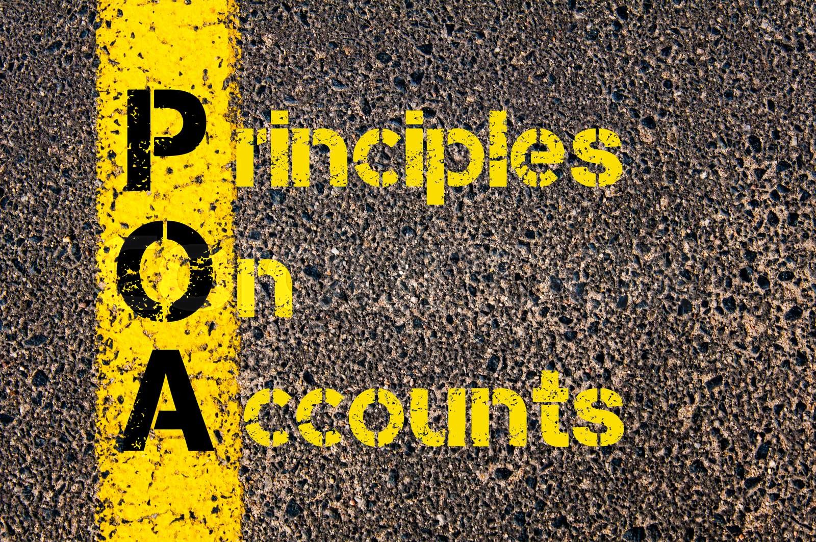 Accounting Business Acronym POA Principles of Accounts | Stock image ...
