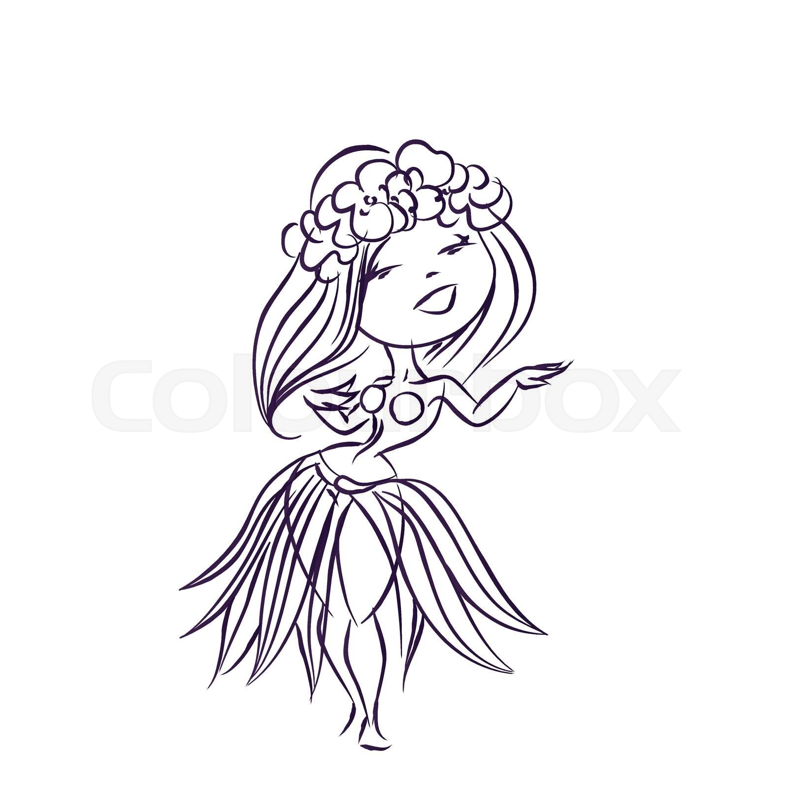 Hula Clip Art Black And White
