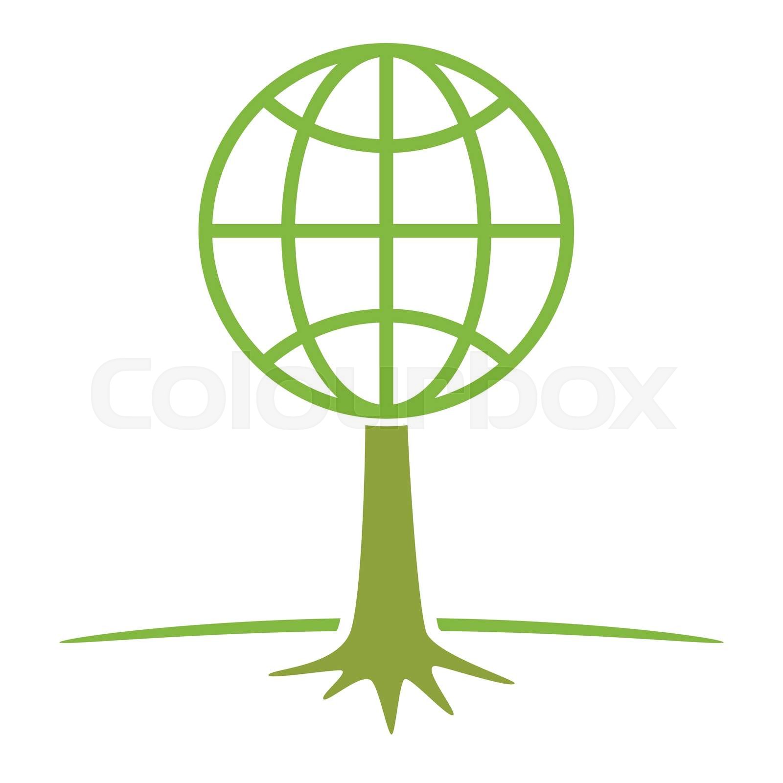 earth tree symbol vector | Stock vector | Colourbox