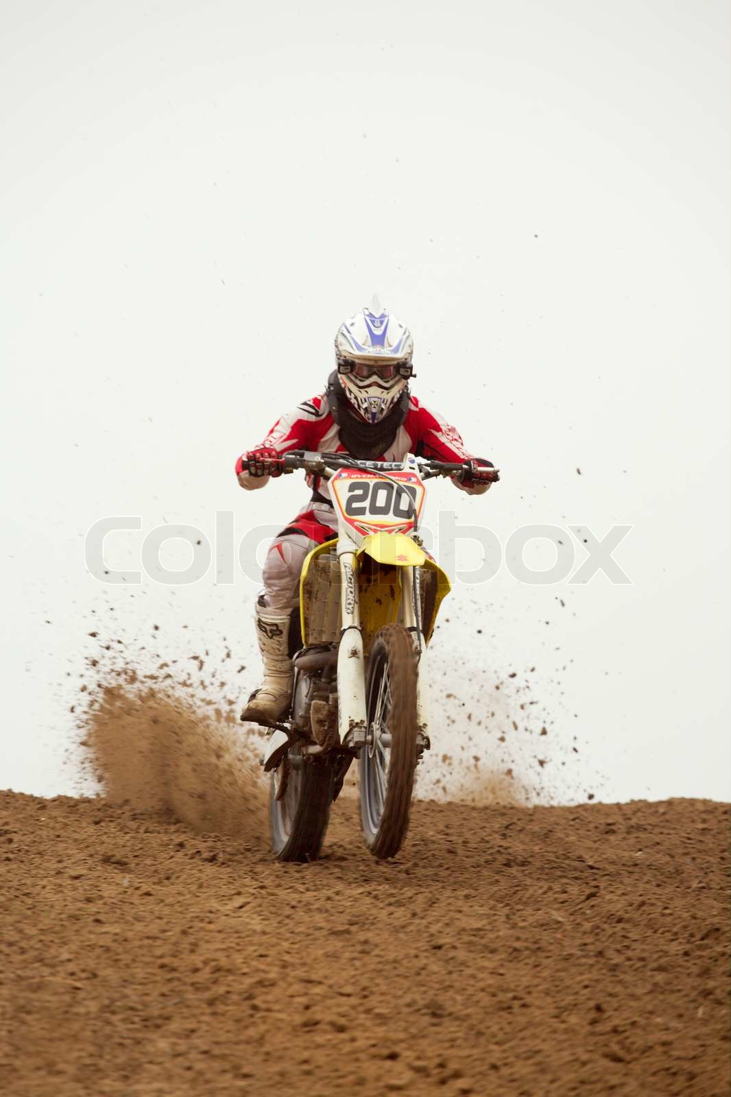 Competition on motorcycle sports among the youngest racers. | Stock ...