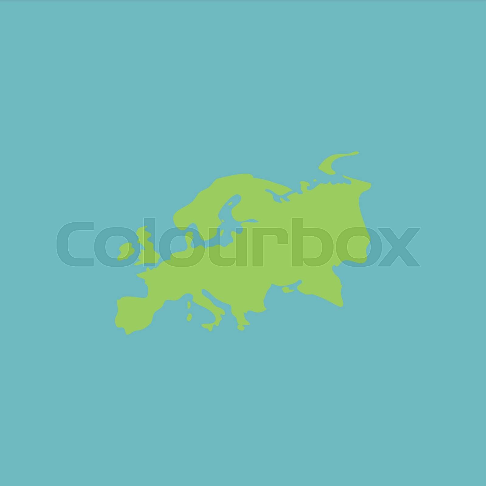 Eurasia map flat icon | Stock vector | Colourbox