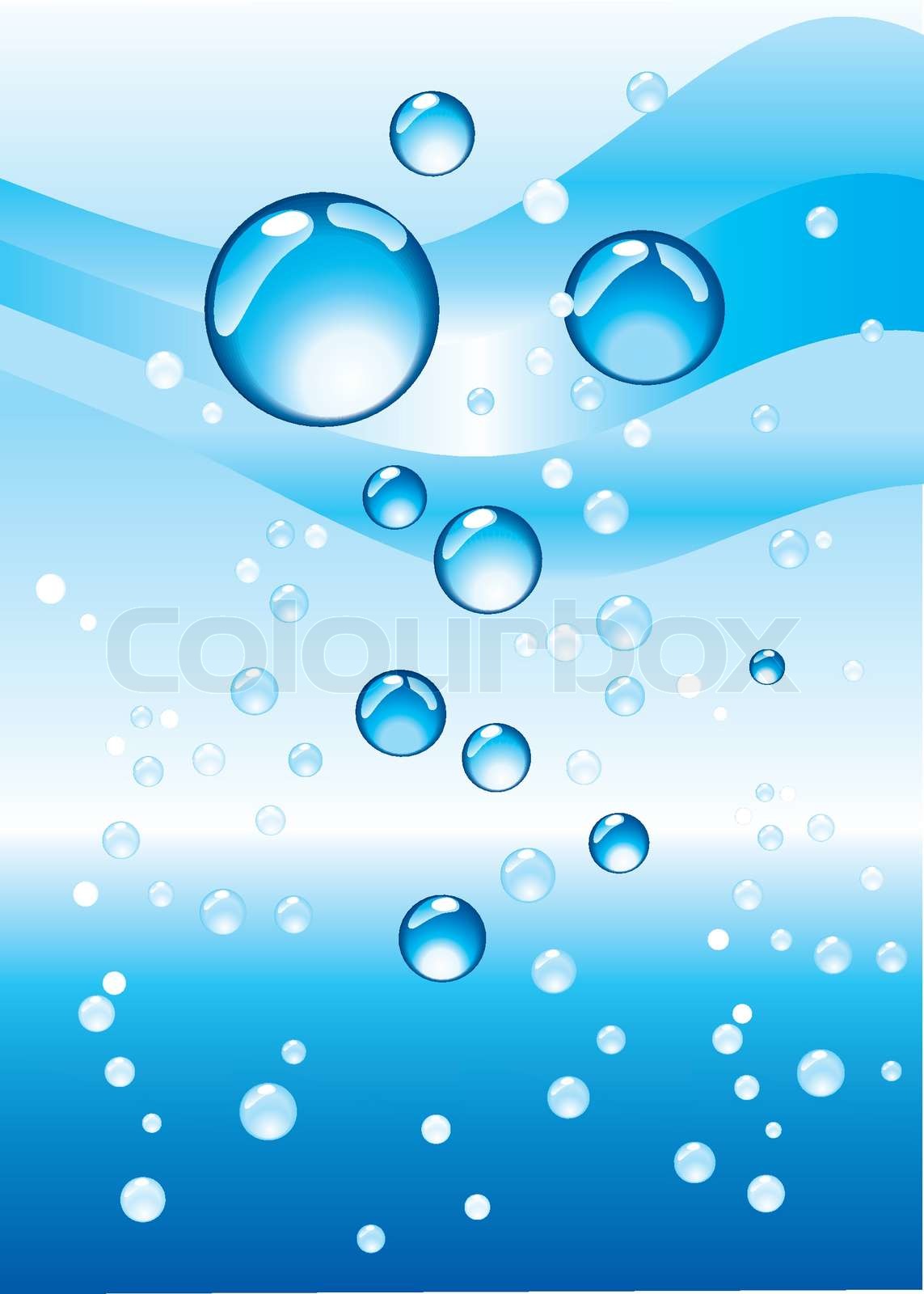 Vector clean water with bubbles | Stock vector | Colourbox