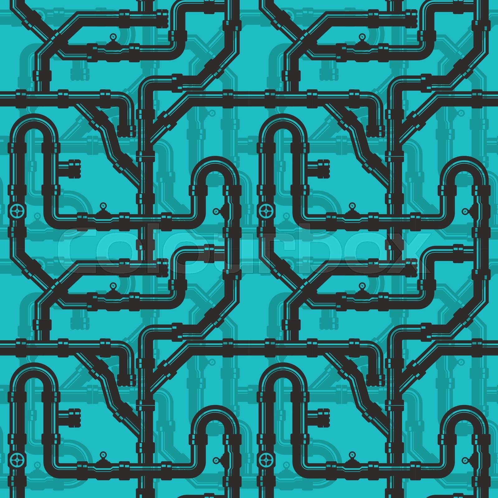 Water Piping Seamless pattern | Stock vector | Colourbox
