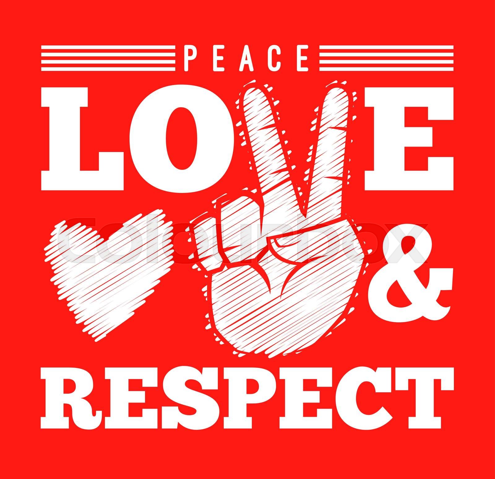 Peace Love And Respect Symbol | Stock vector | Colourbox
