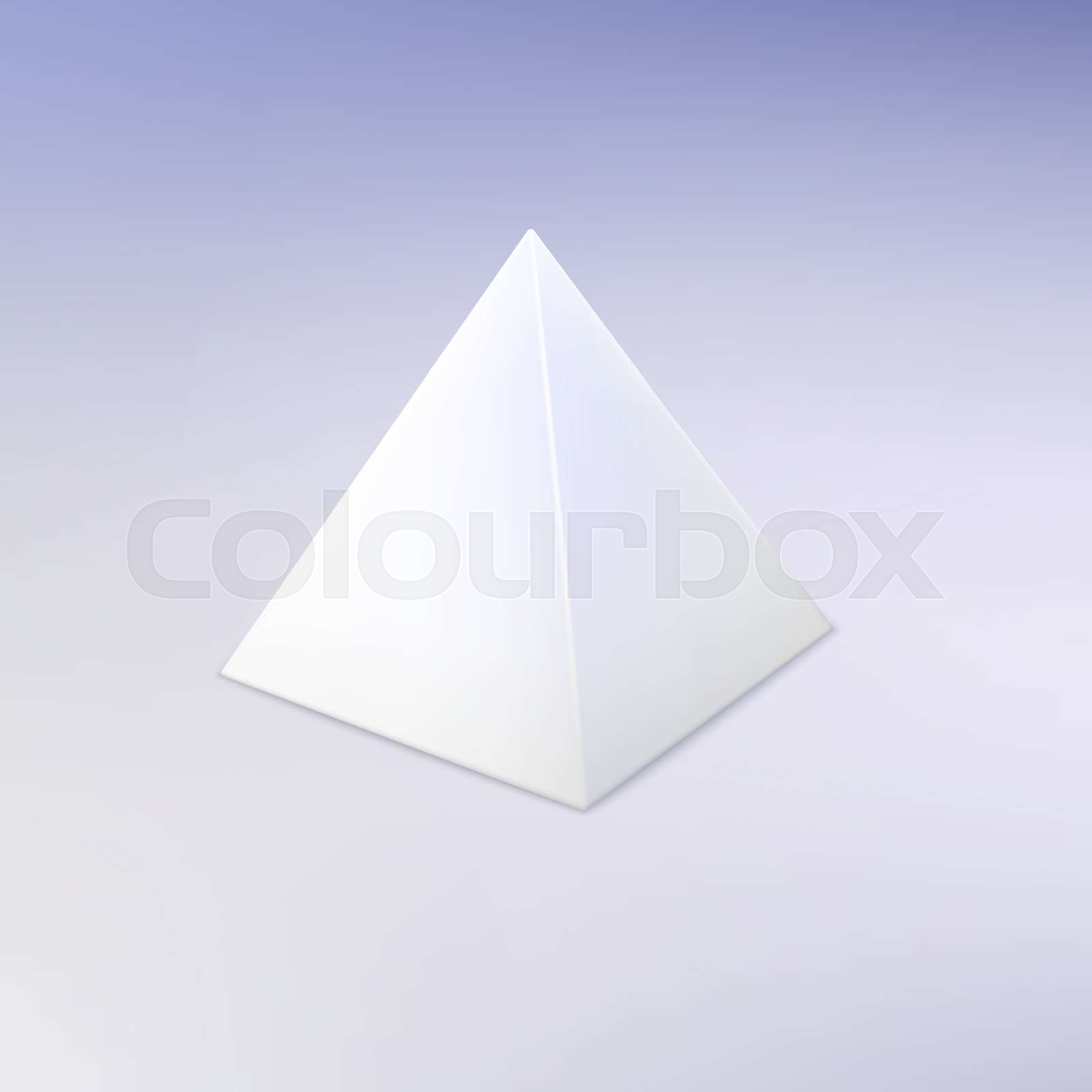 Blank vector white pyramid | Stock vector | Colourbox