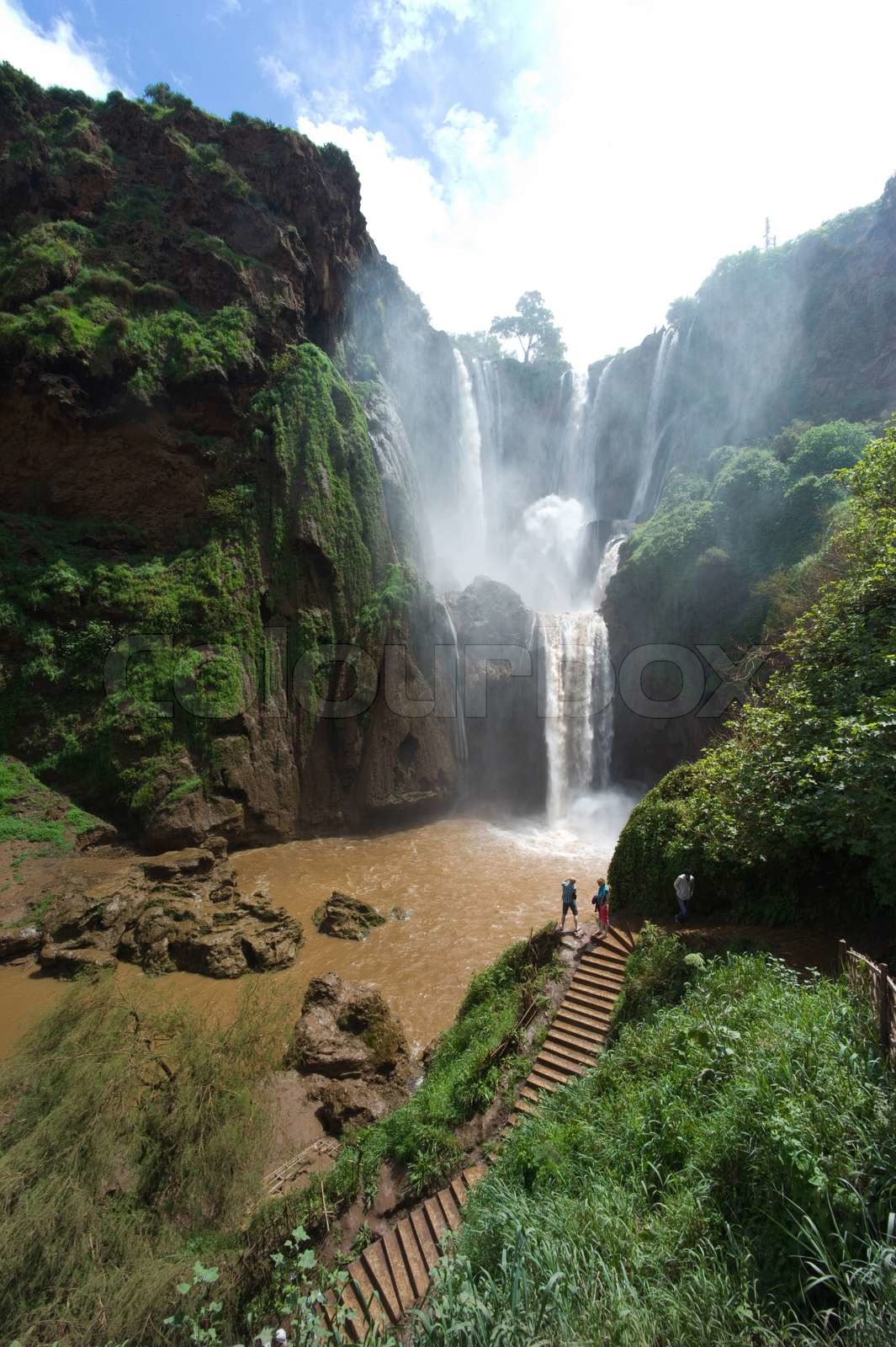 Ouzoud waterfalls in the Grand Atlas mountains near Marrakech | Stock ...