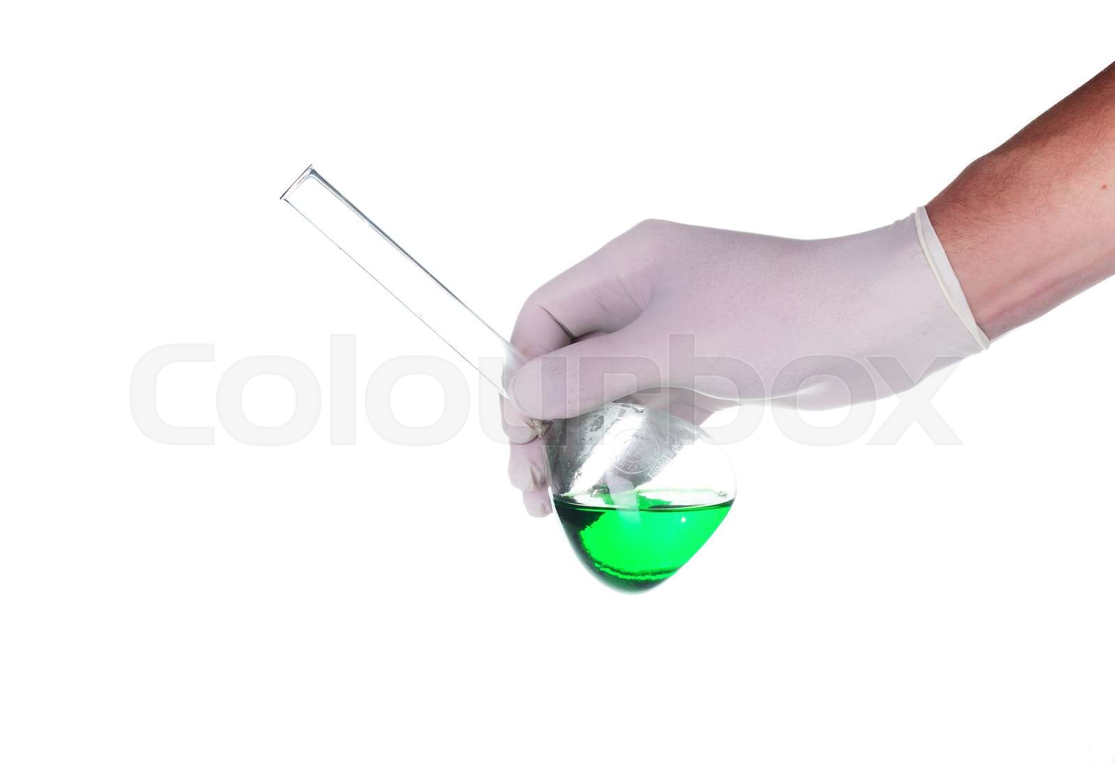 Hand with flask | Stock image | Colourbox