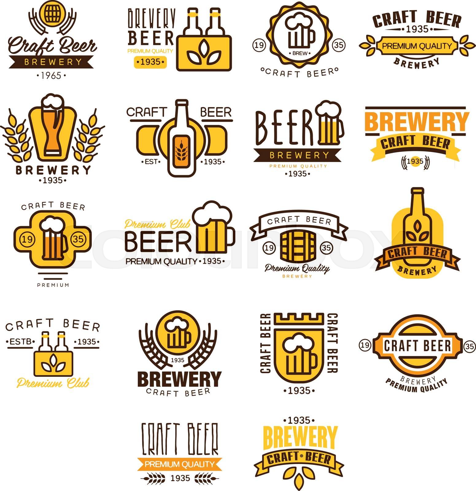 bier, etikett, logo | Stock-Vektor | Colourbox