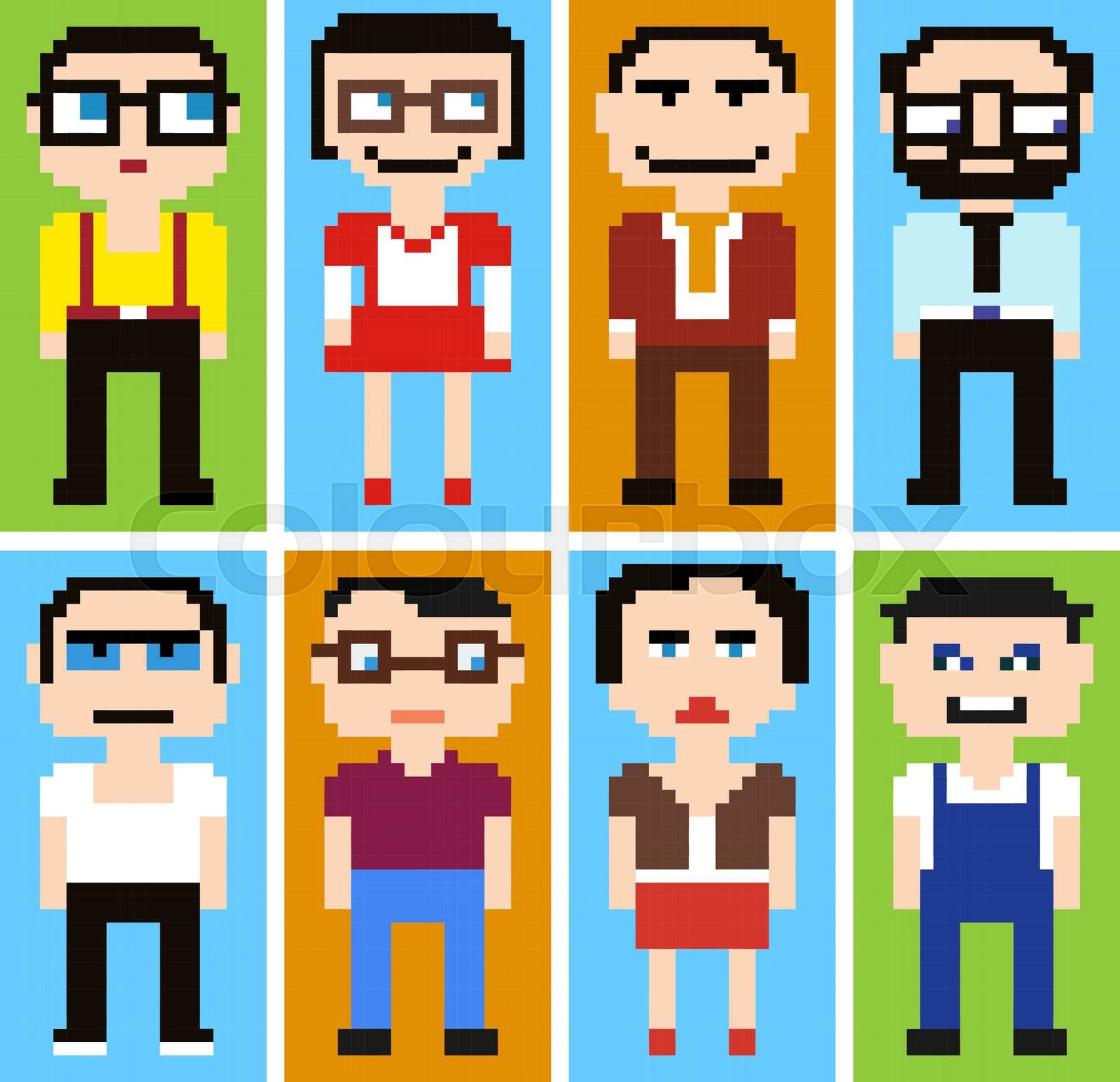 pixel cartoon | Stock vector | Colourbox