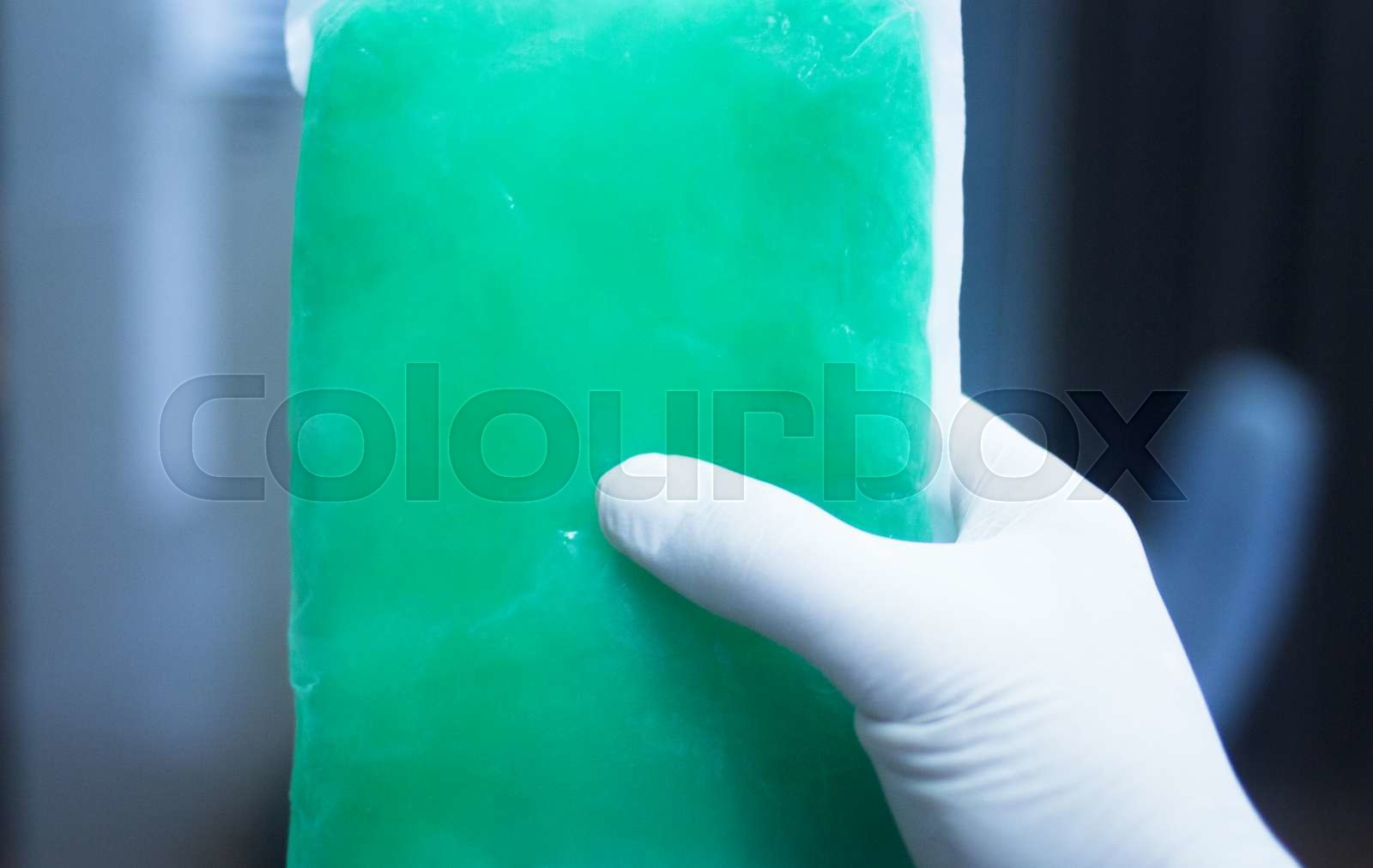 Green physiotherapy cold muscle injury gel pack | Stock image | Colourbox