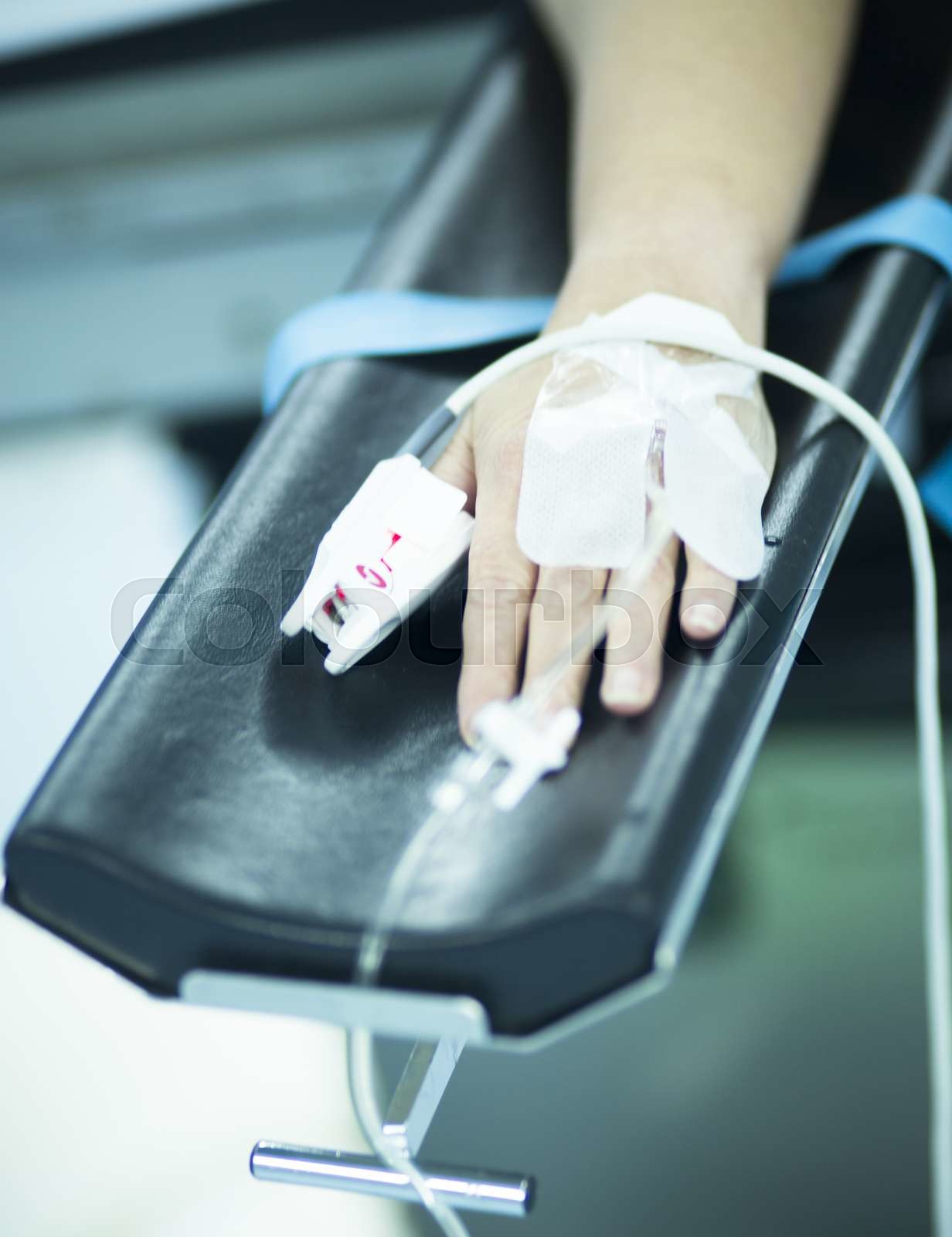 Patient hand in hospital operating room surgery | Stock image | Colourbox