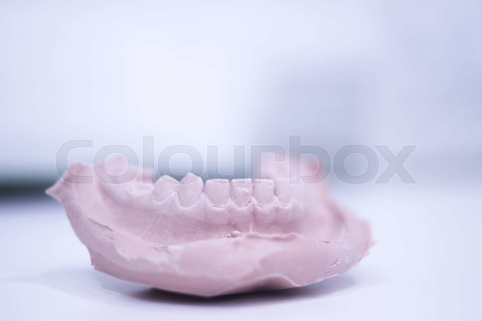 Dental mold dentists clay teeth ceramic plate cast | Stock image ...