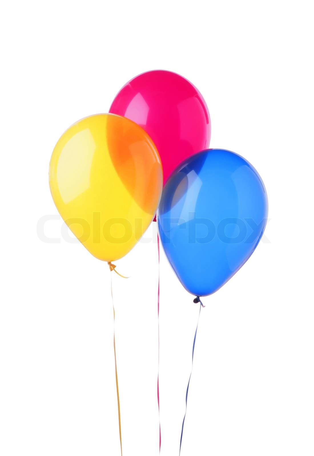 Farbe Luftballons isoliert auf weißem Hintergrund | Stock Bild | Colourbox
