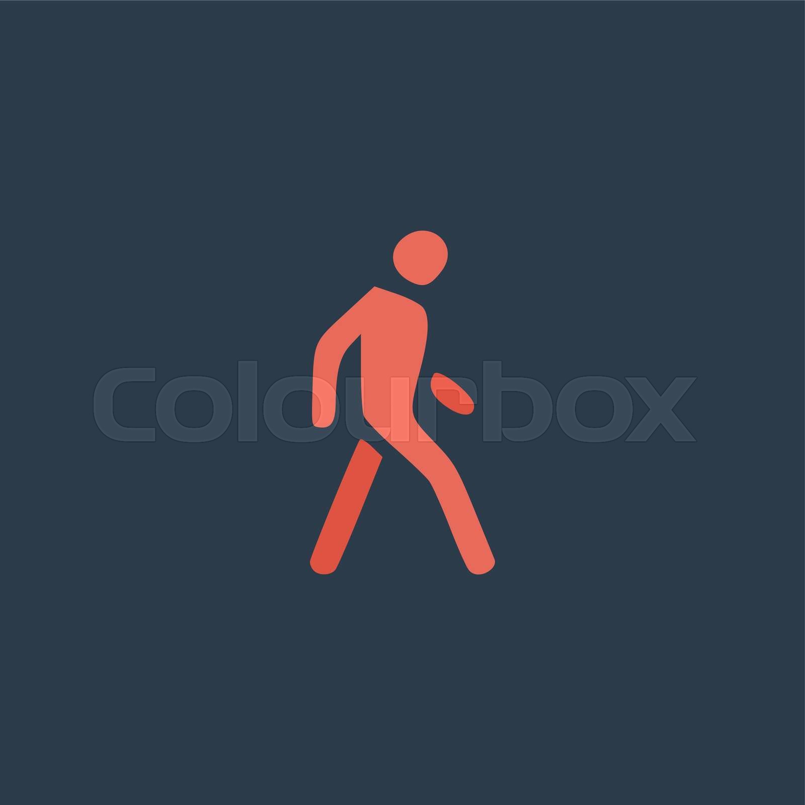 Pedestrian flat icon | Stock vector | Colourbox