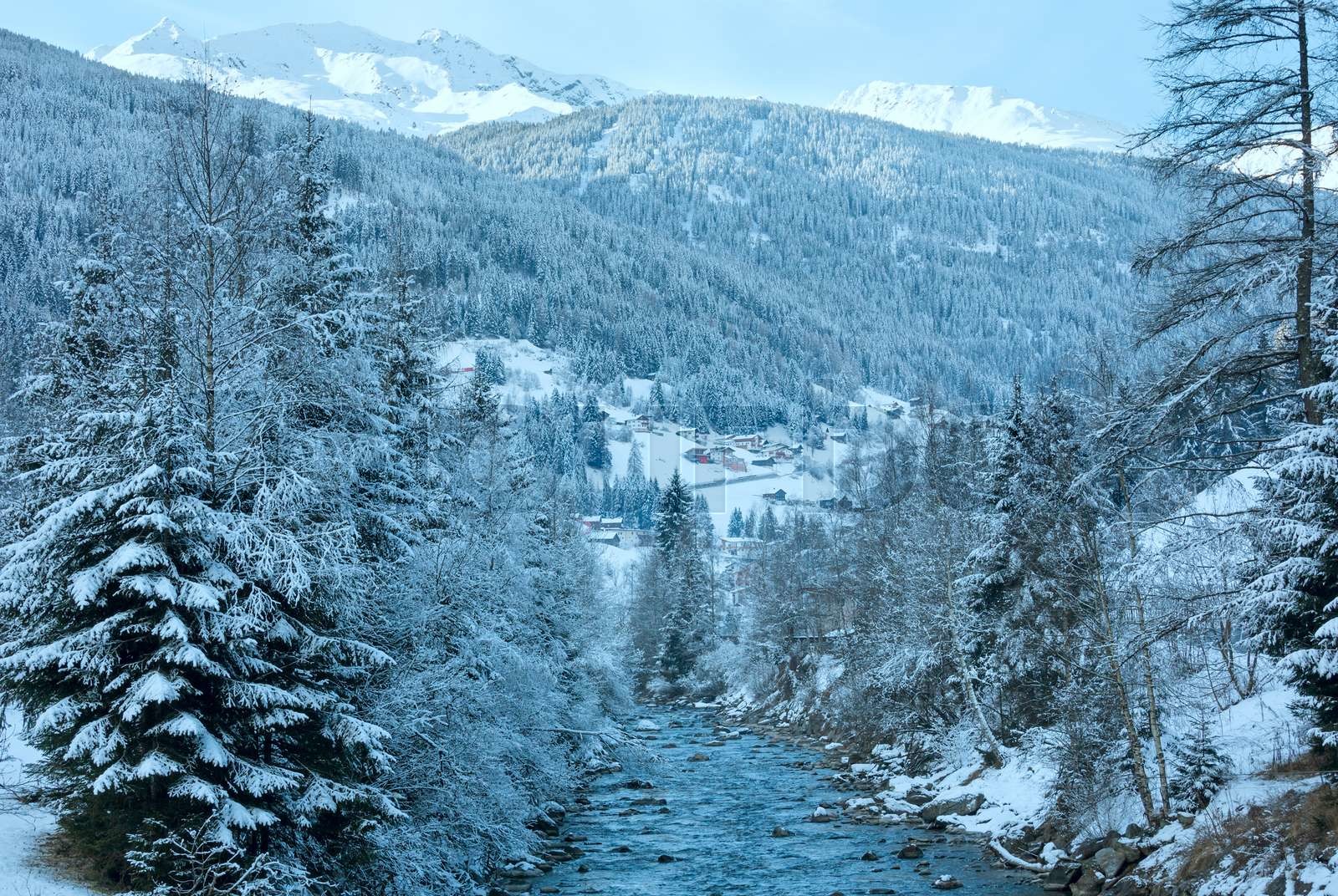 Winter Mountain Stream