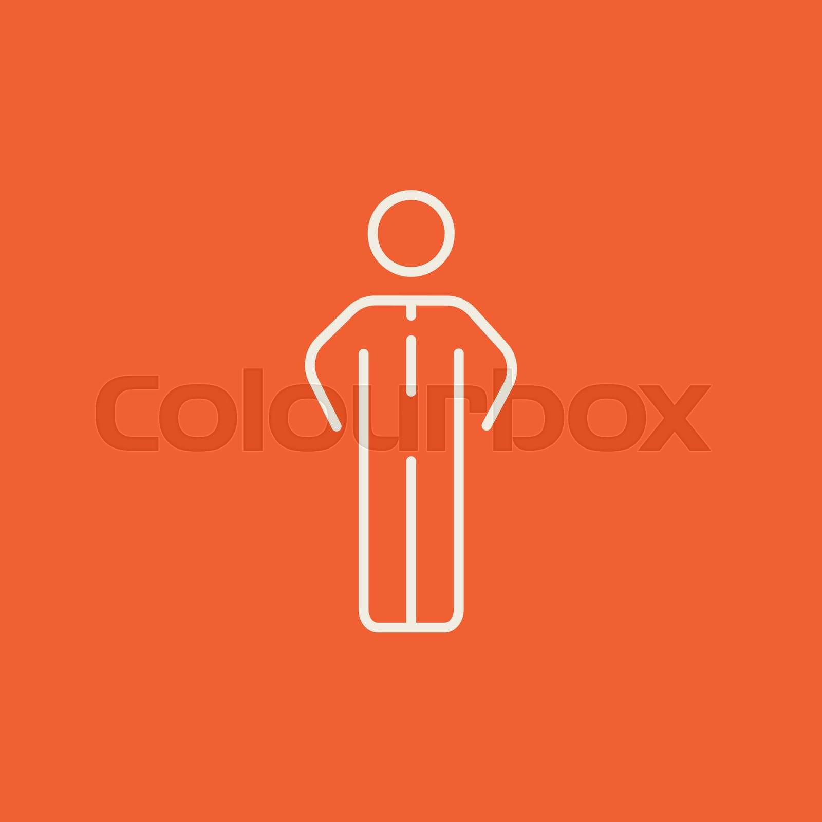 Businessman standing line icon. | Stock vector | Colourbox