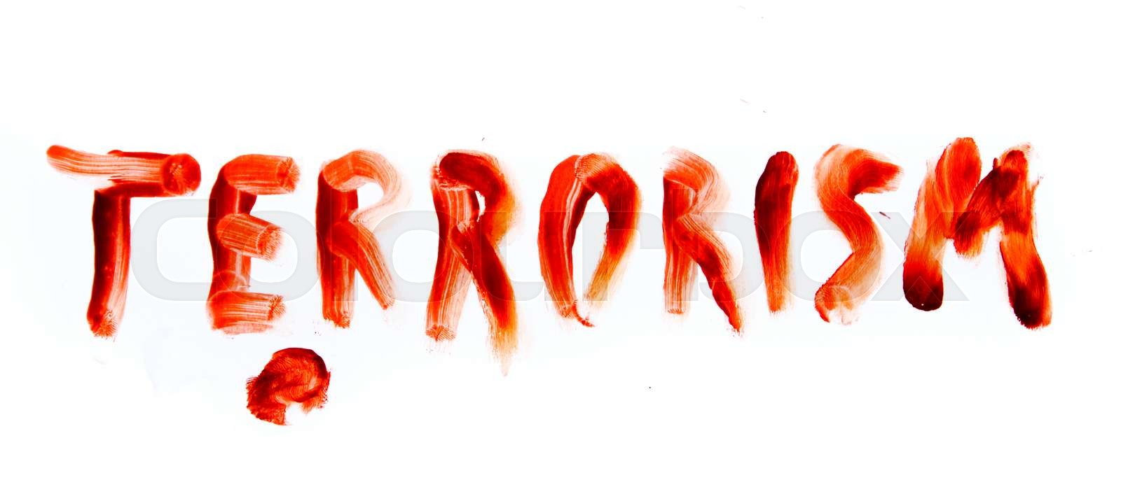 Terrorism bloody font word | Stock image | Colourbox