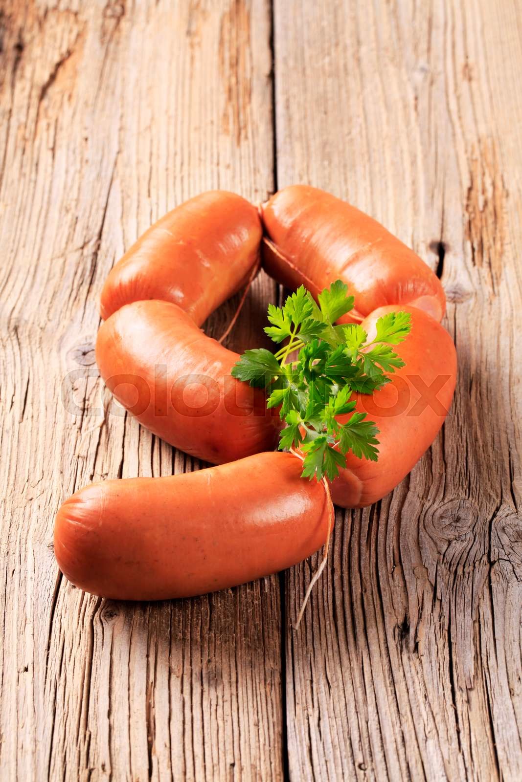 Chain of sausages | Stock image | Colourbox