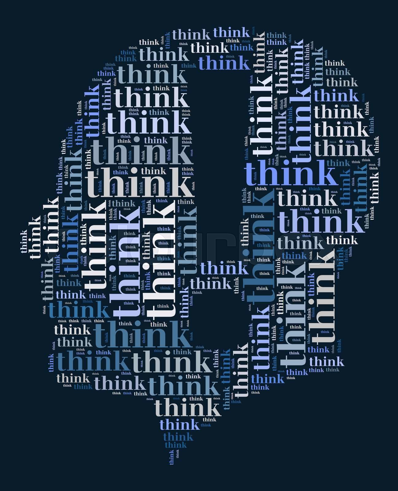 Think word cloud concept | Stock image | Colourbox