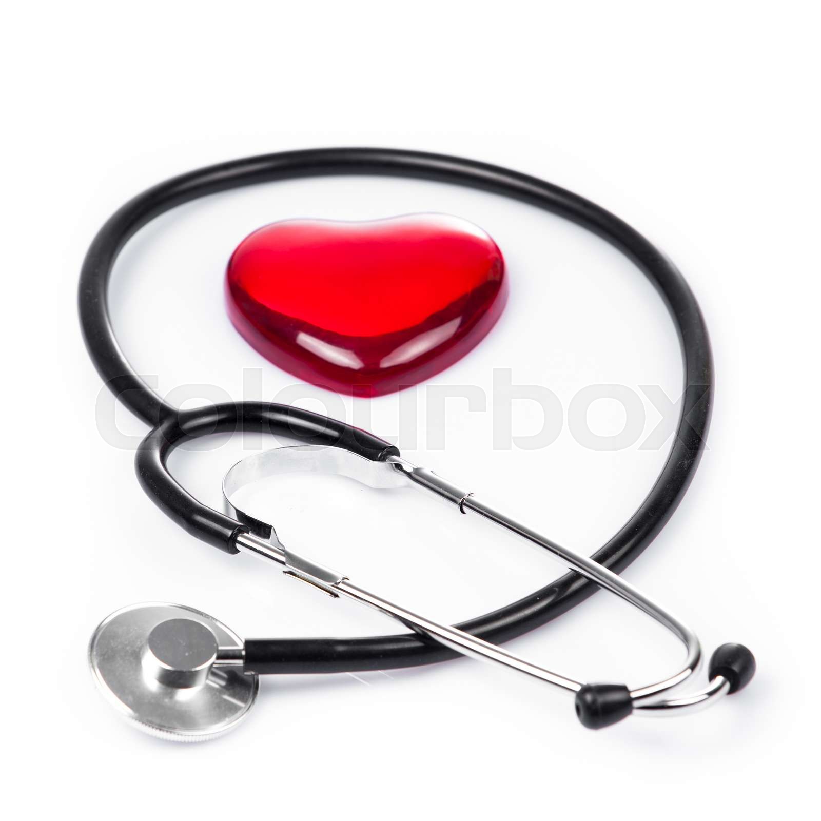 Red heart and a stethoscope. Health concept. medical concept | Stock ...