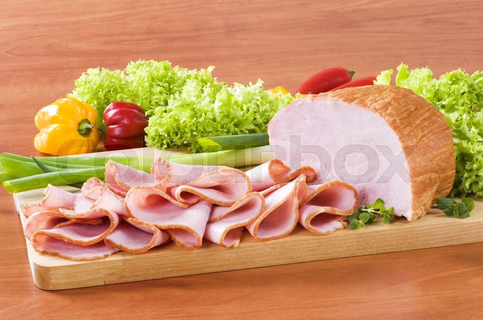 Smoked turkey ham | Stock image | Colourbox