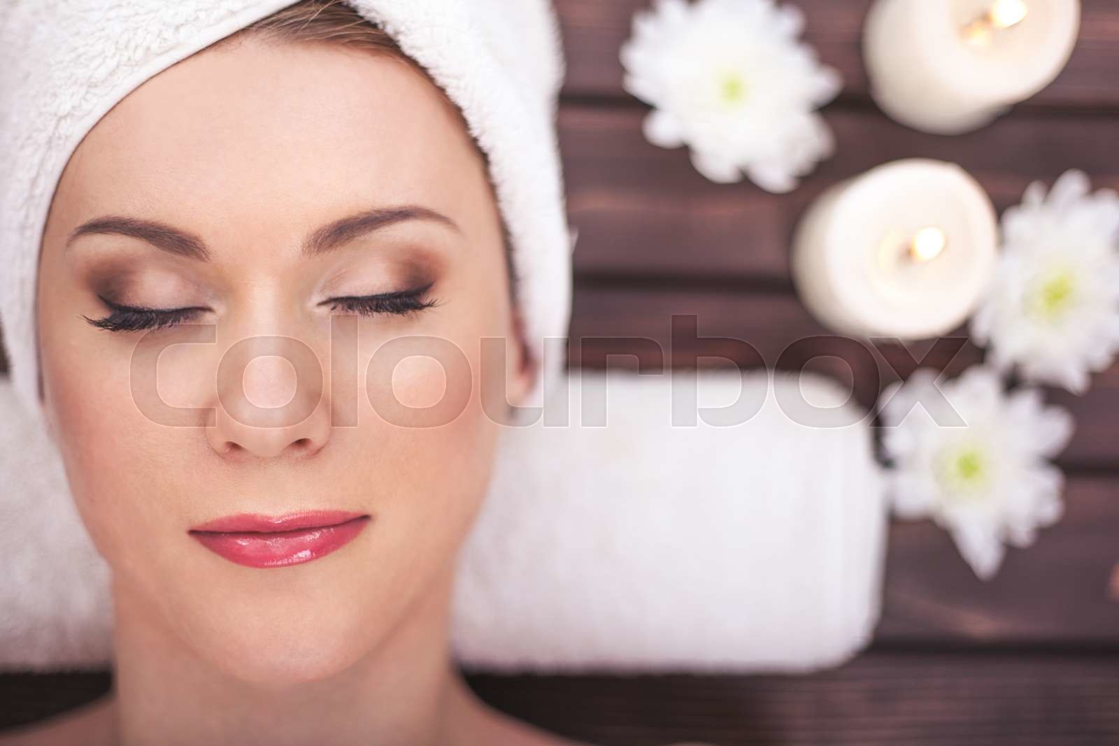 Beautiful girl at spa | Stock image | Colourbox