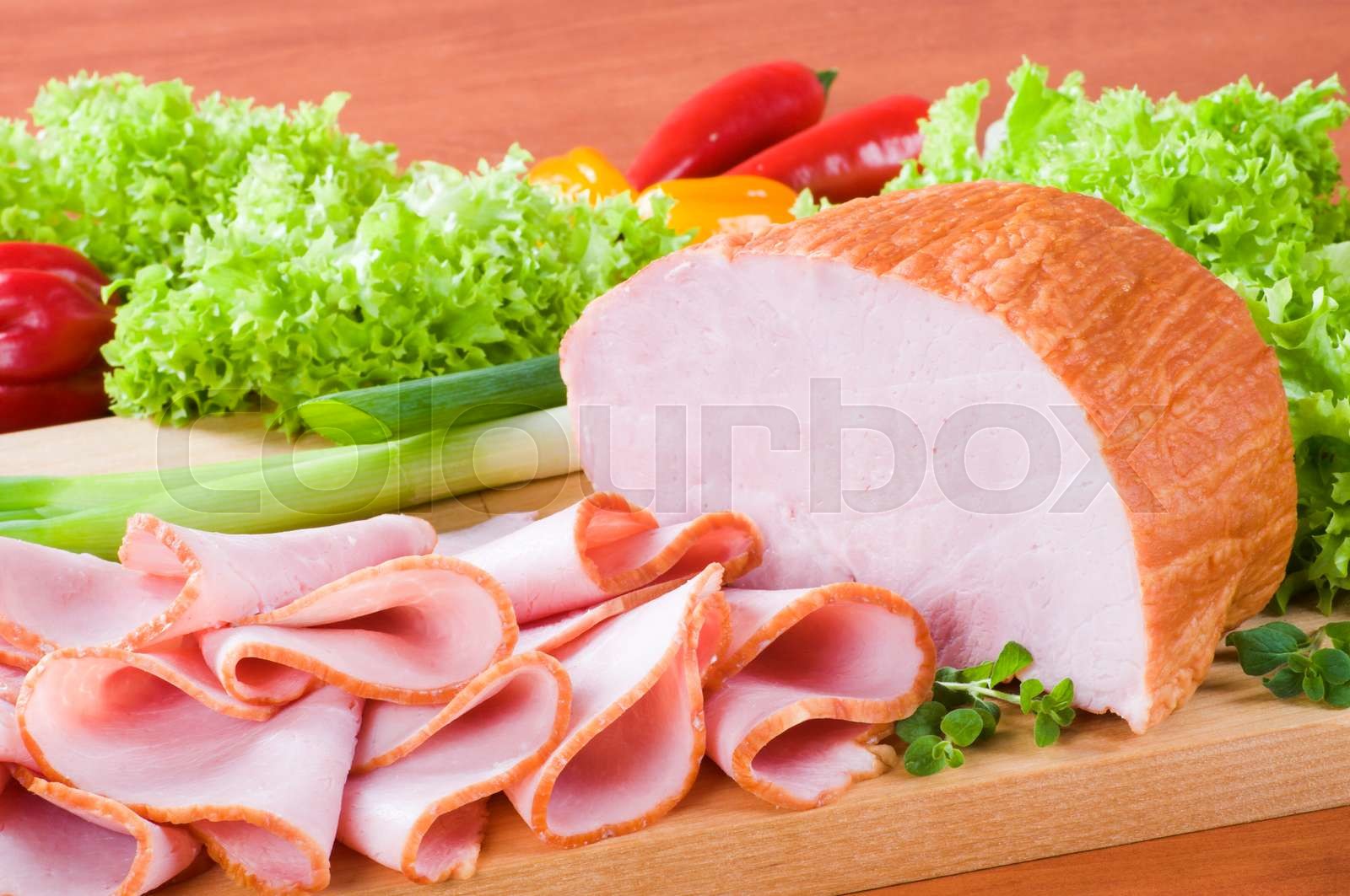 Smoked turkey ham | Stock image | Colourbox