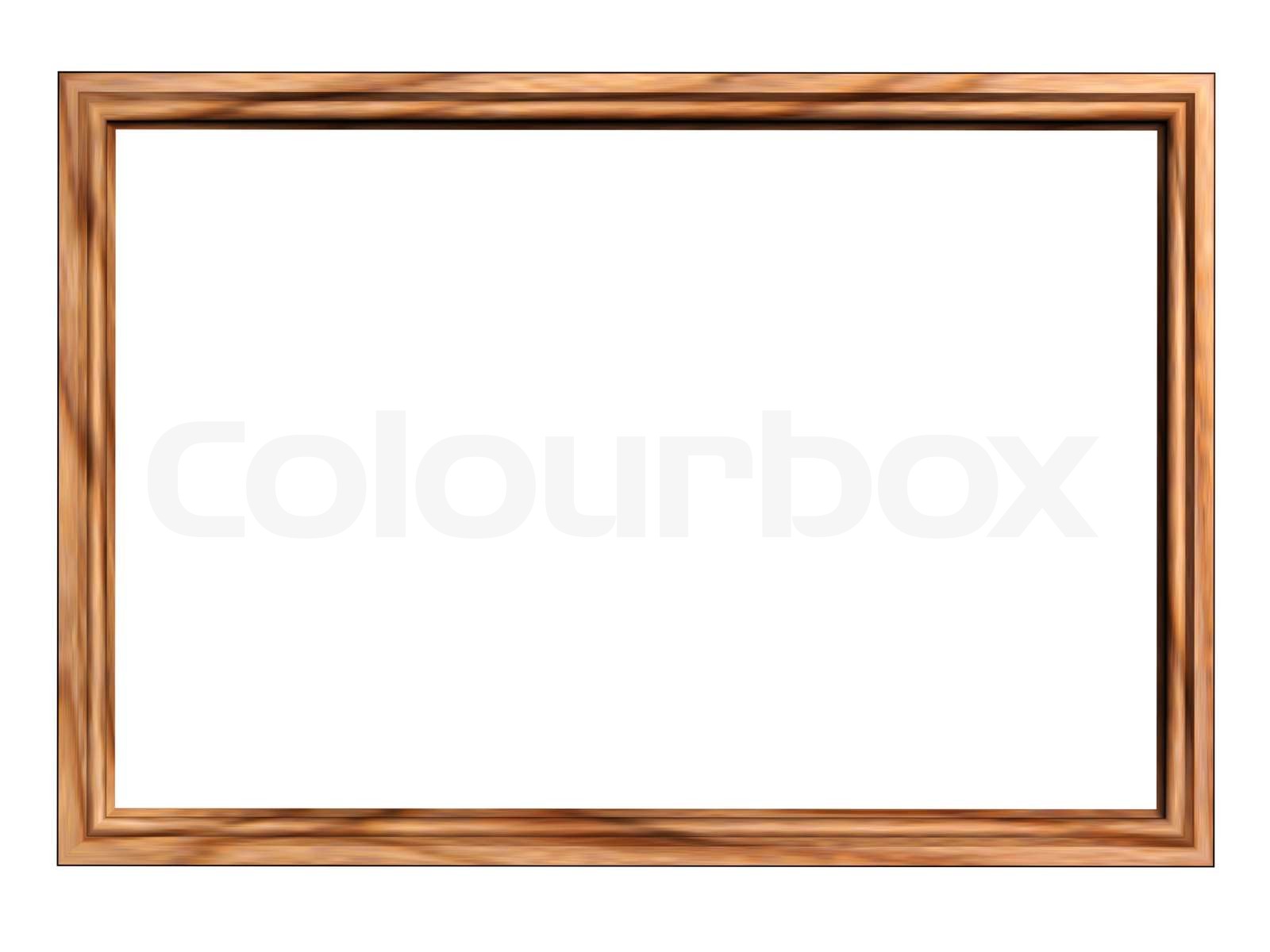 rectangle wooden frame isolated on white | Stock image | Colourbox
