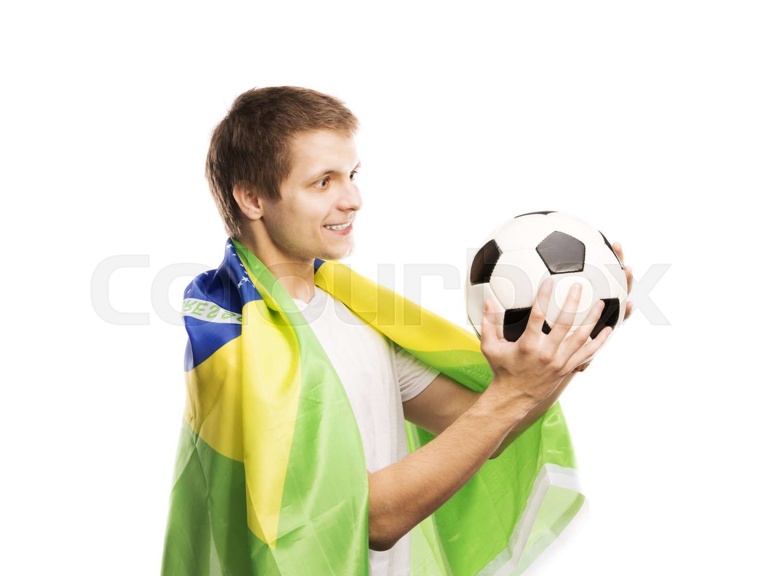 Male soccer fan | Stock image | Colourbox