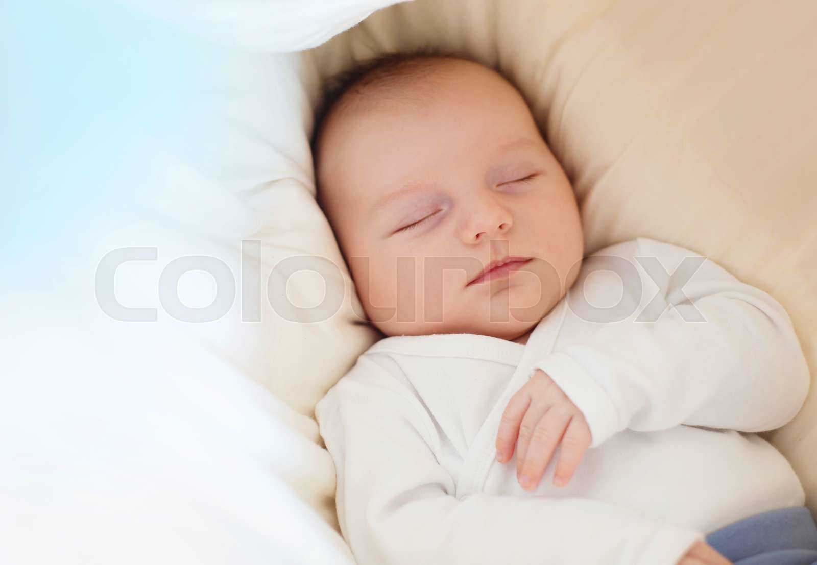 Newborn baby at home | Stock image | Colourbox