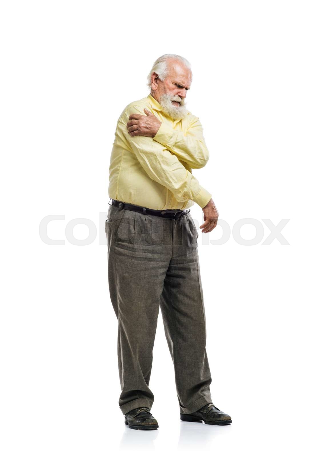 Old man with shoulder pain | Stock image | Colourbox