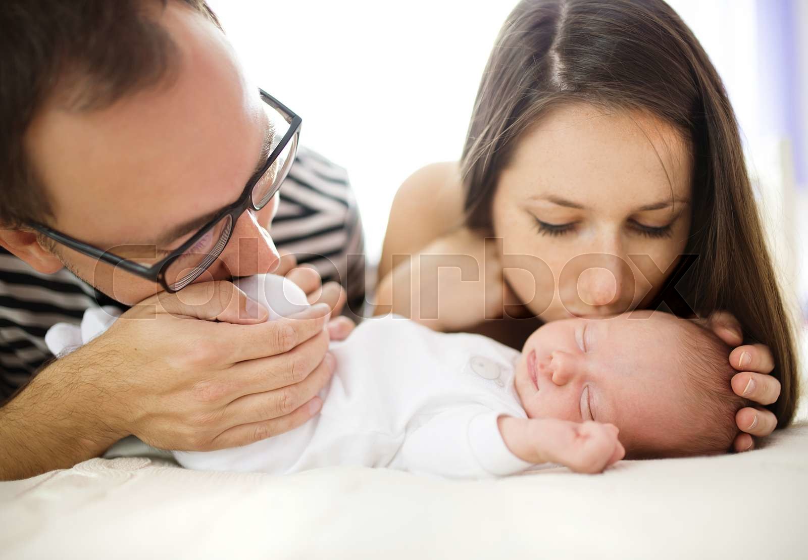 Parents With Newborn Baby At Home Stock Image Colourbox Parents With Newborn Baby At Home Stock Image Colourbox