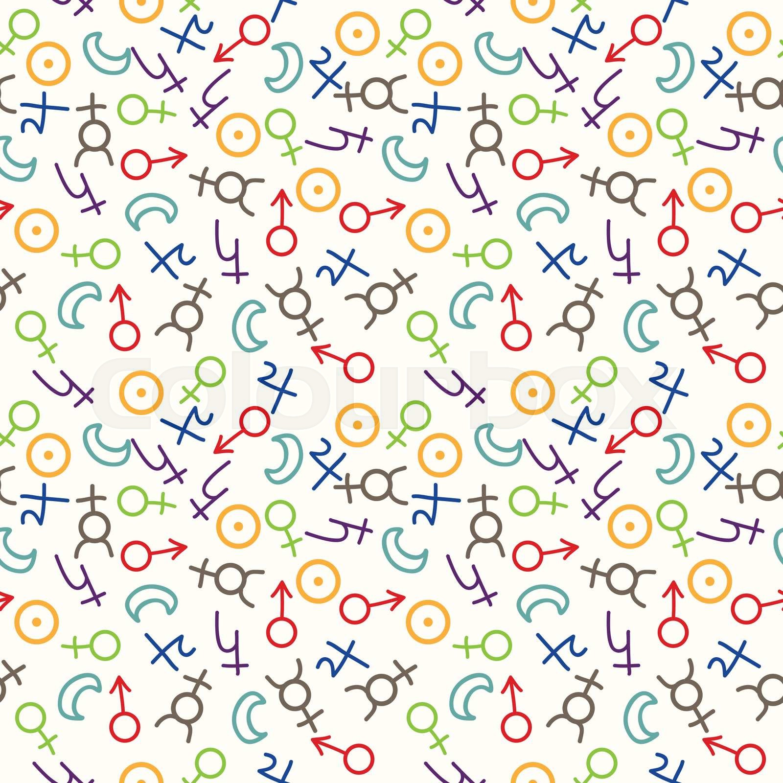 Seamless astrology pattern | Stock vector | Colourbox