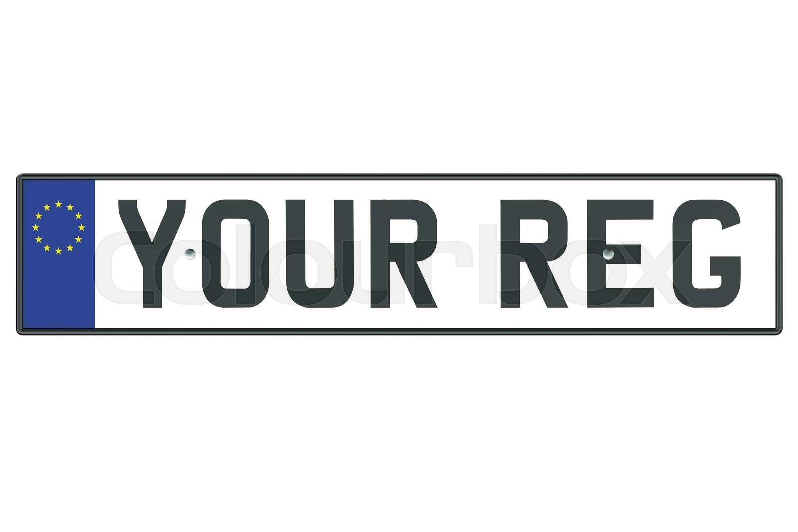 Car Number Plate Stock Image Colourbox