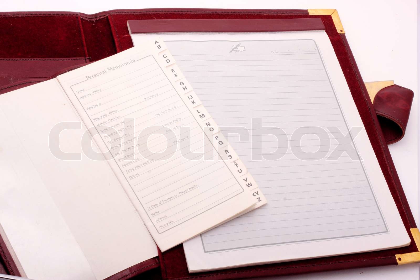 Personal Memoranda | Stock image | Colourbox