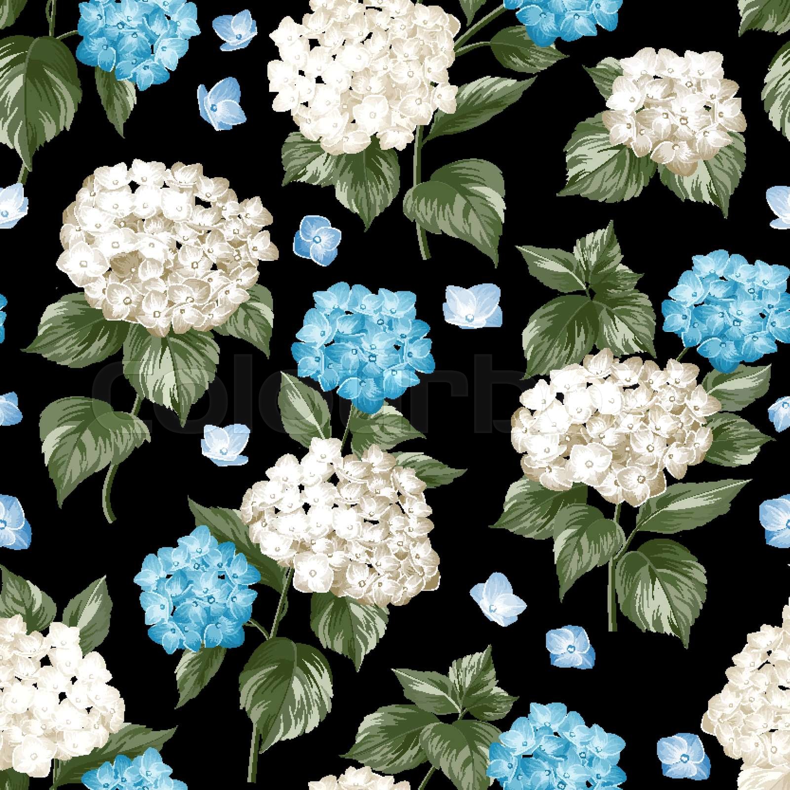 Seamless white flowers pattern. | Stock vector | Colourbox