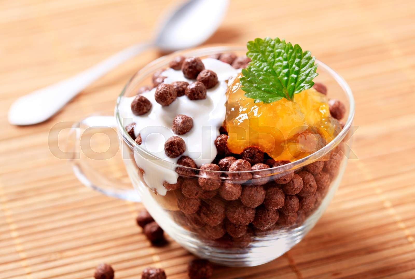 Chocolate breakfast cereal | Stock image | Colourbox