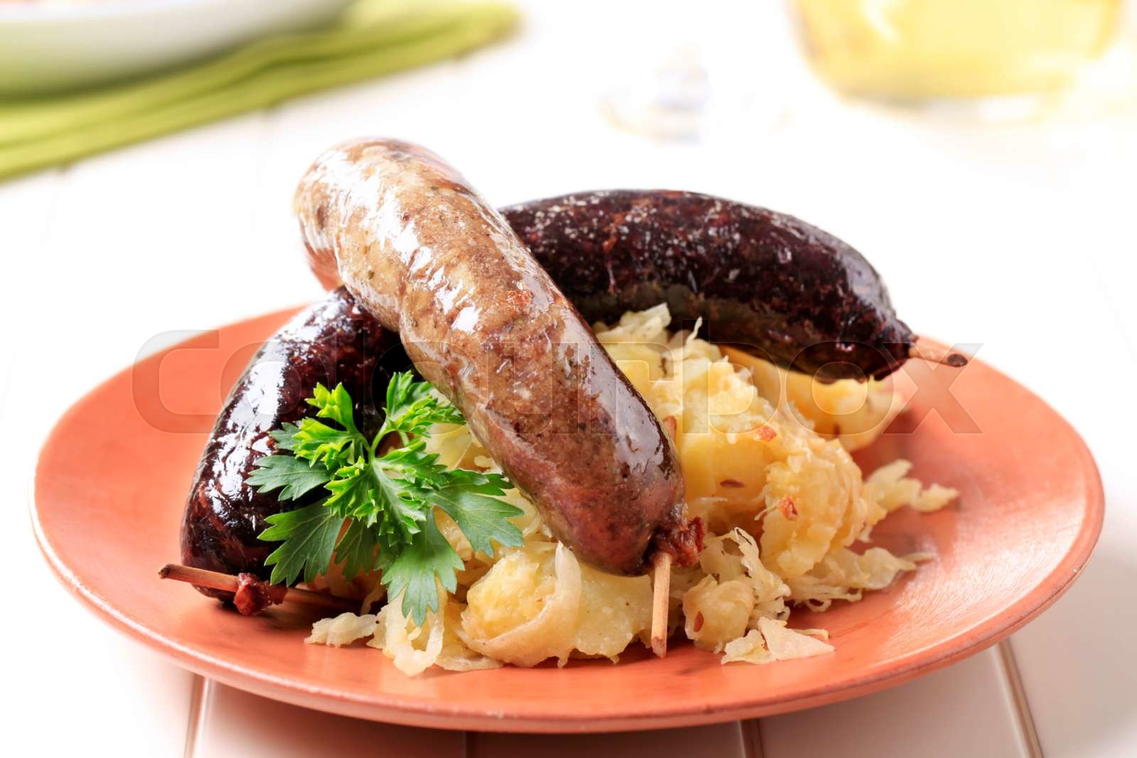 Blood sausage and white pudding | Stock image | Colourbox