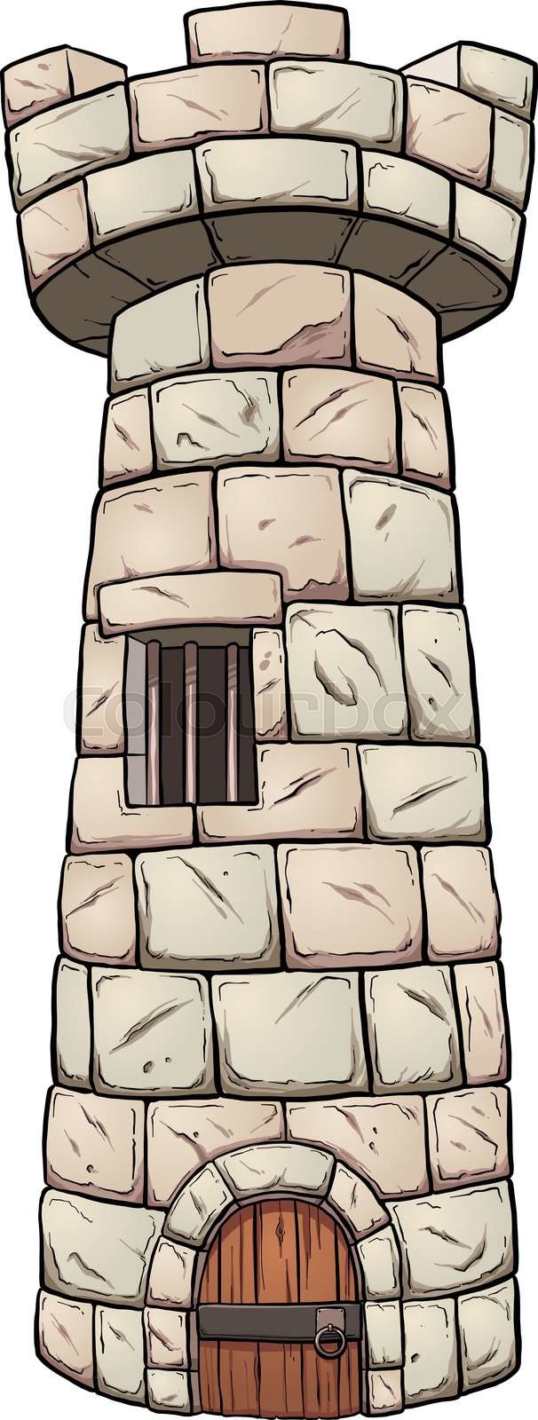 turm, gestein, cartoon | Stock-Vektor | Colourbox