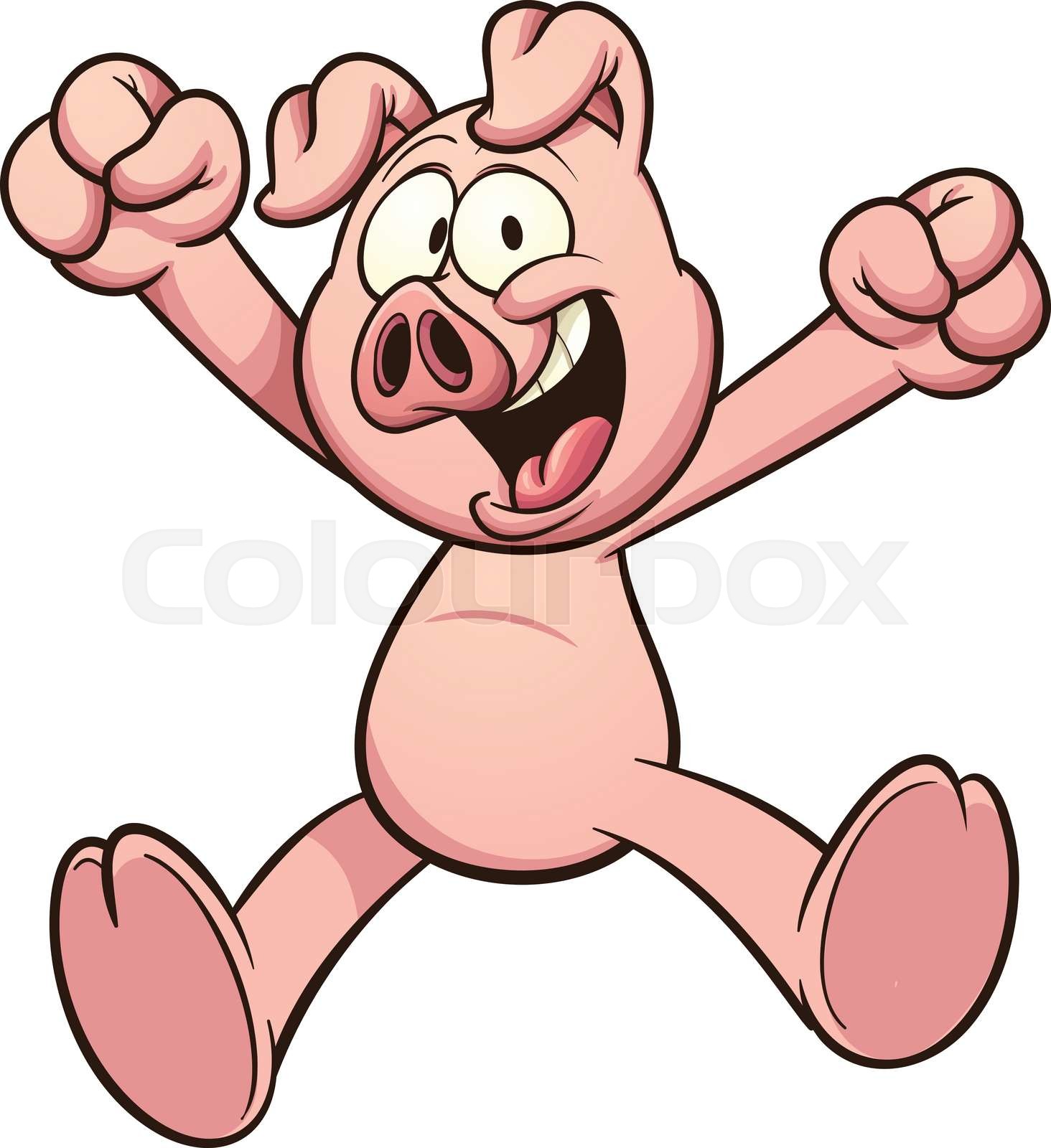 Happy pig | Stock vector | Colourbox