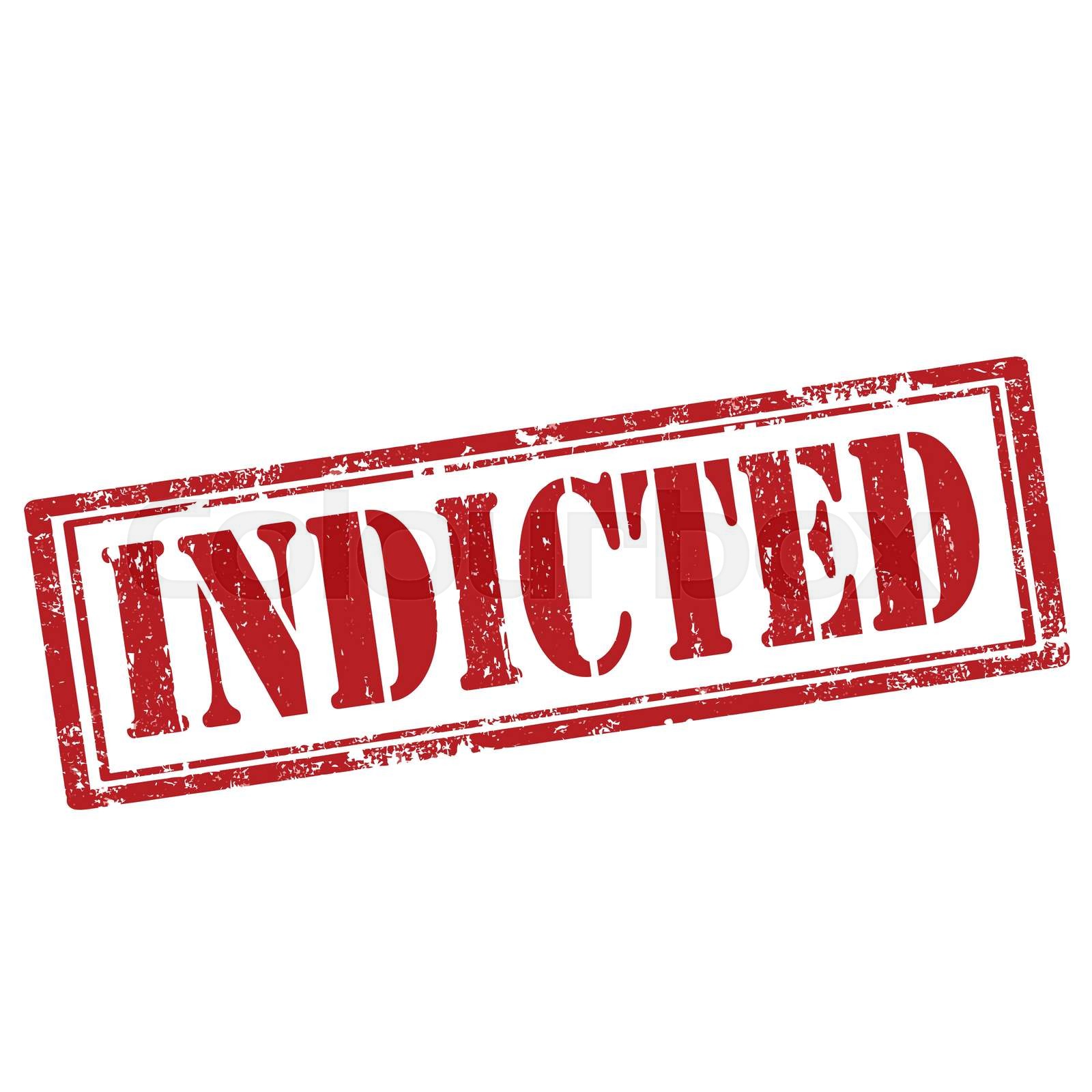 Indicted-red stamp | Stock vector | Colourbox