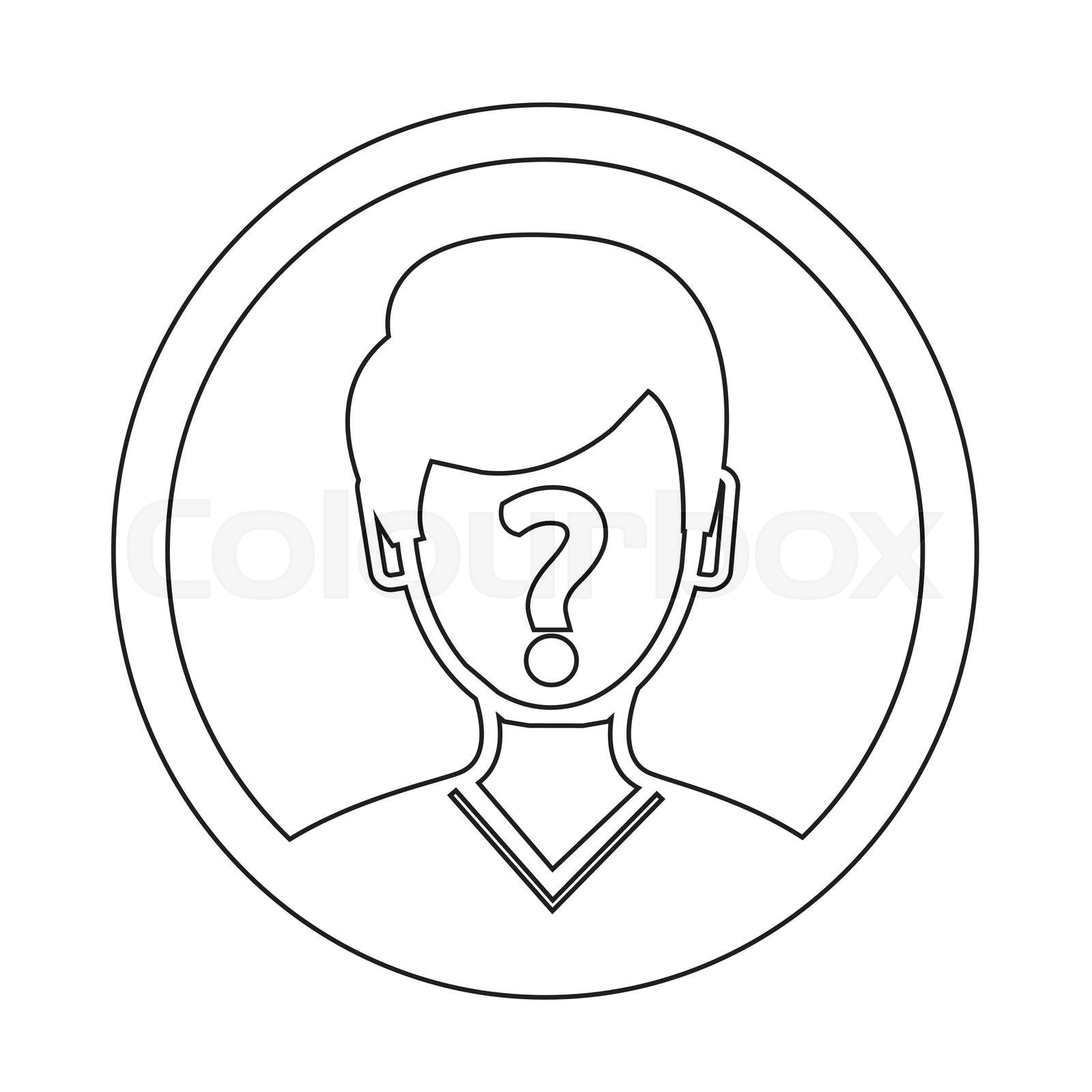 Who Icon Illustration and Vector Art | Stock vector | Colourbox