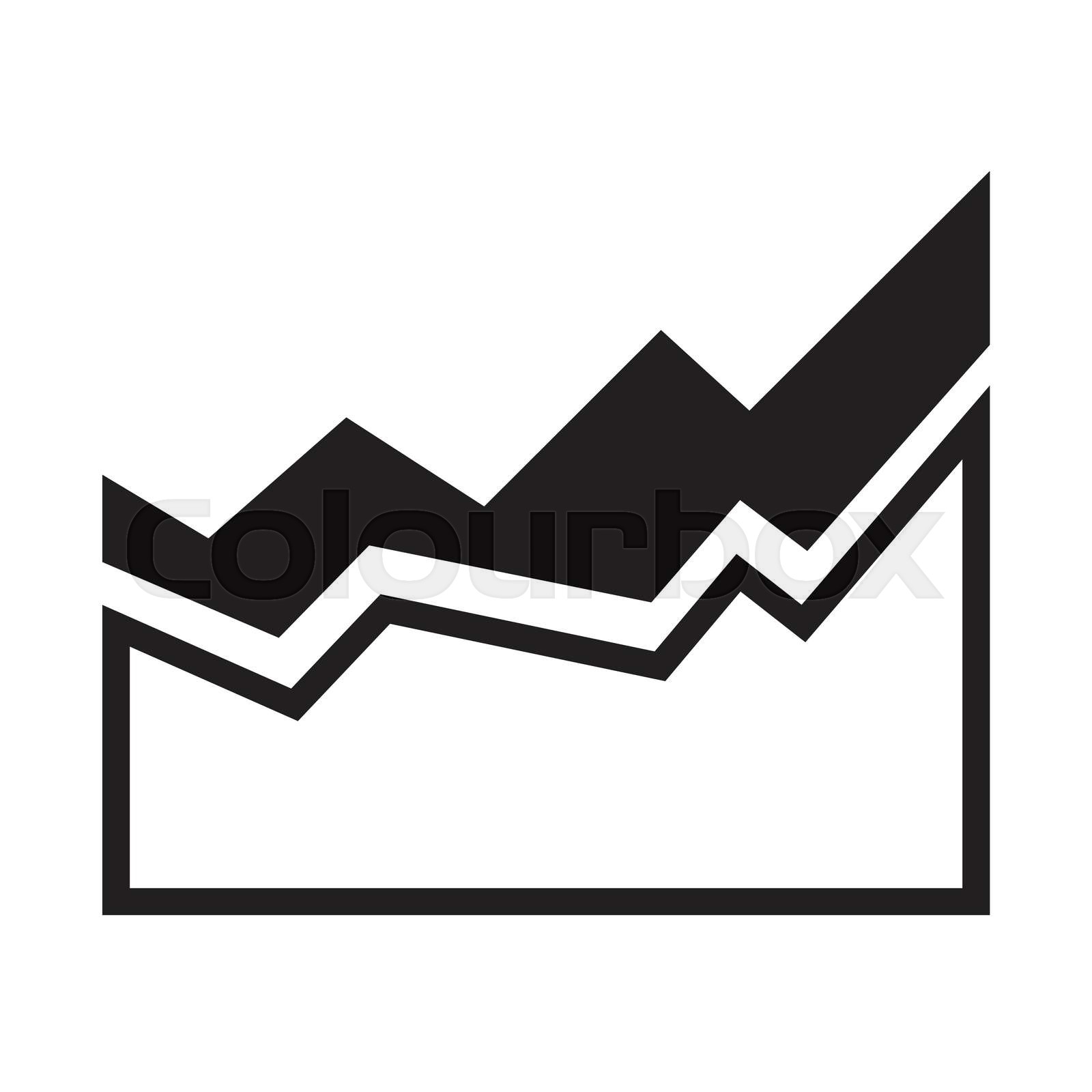 Area Chart icon Illustration Art | Stock vector | Colourbox