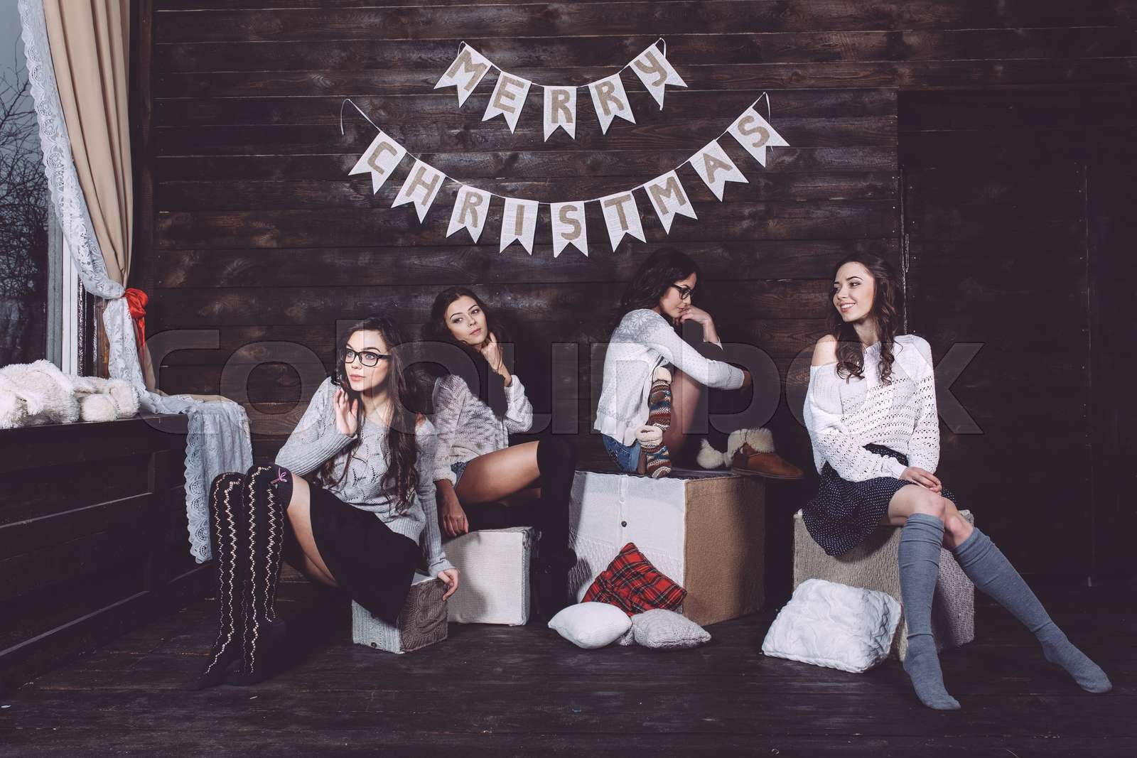 Four charming model posing | Stock image | Colourbox