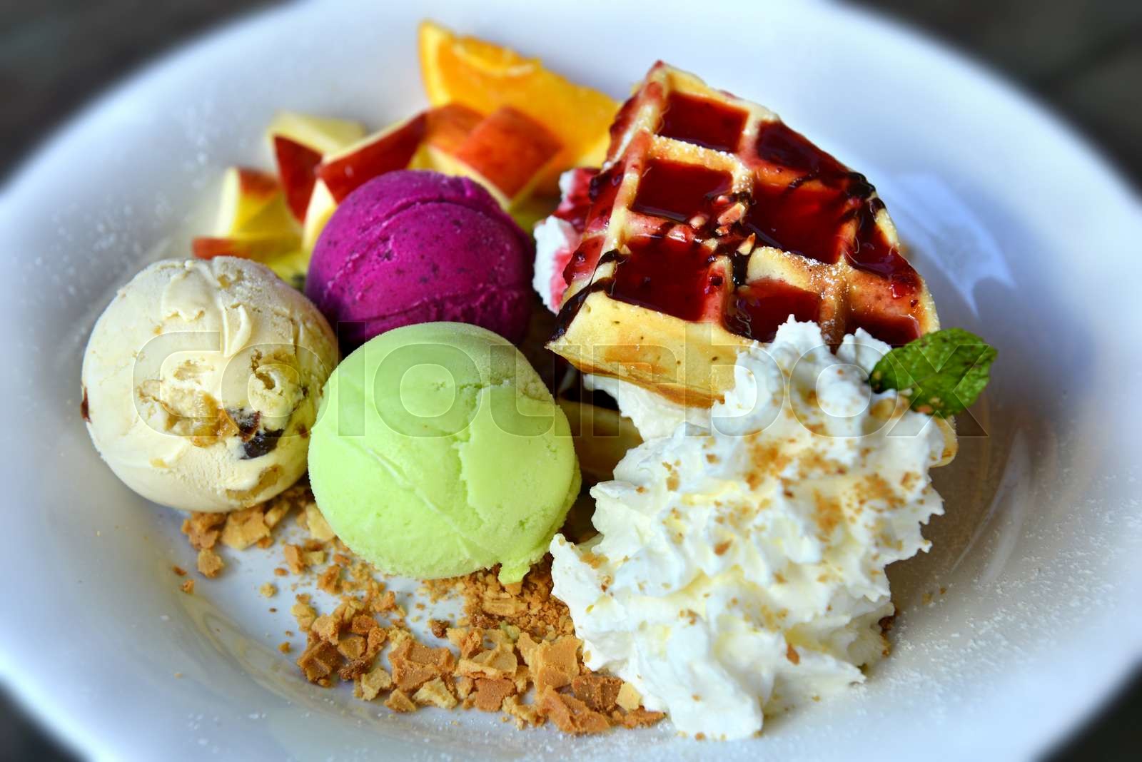 Ice cream mix fruit | Stock image | Colourbox