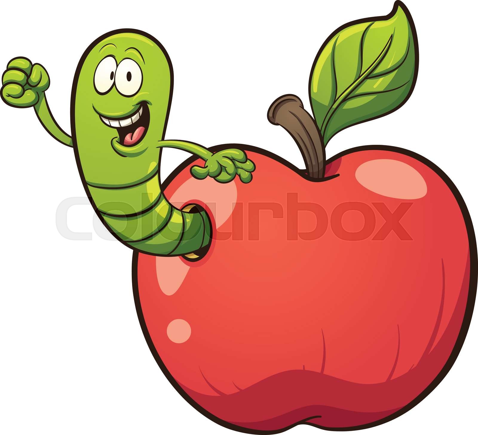 wurm, cartoon, vektor | Stock-Vektor | Colourbox