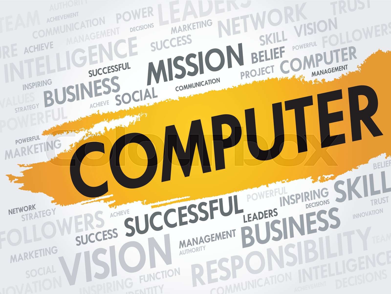 COMPUTER word cloud | Stock vector | Colourbox