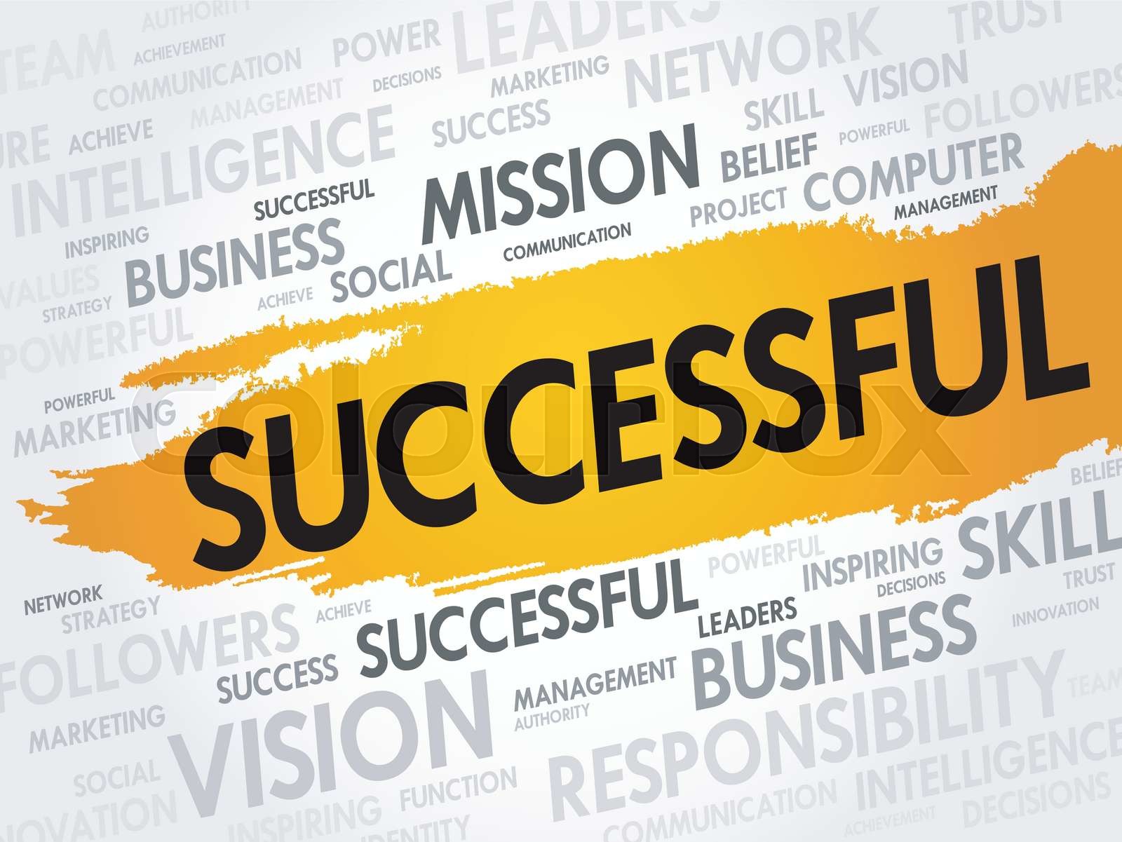 SUCCESSFUL word cloud | Stock vector | Colourbox