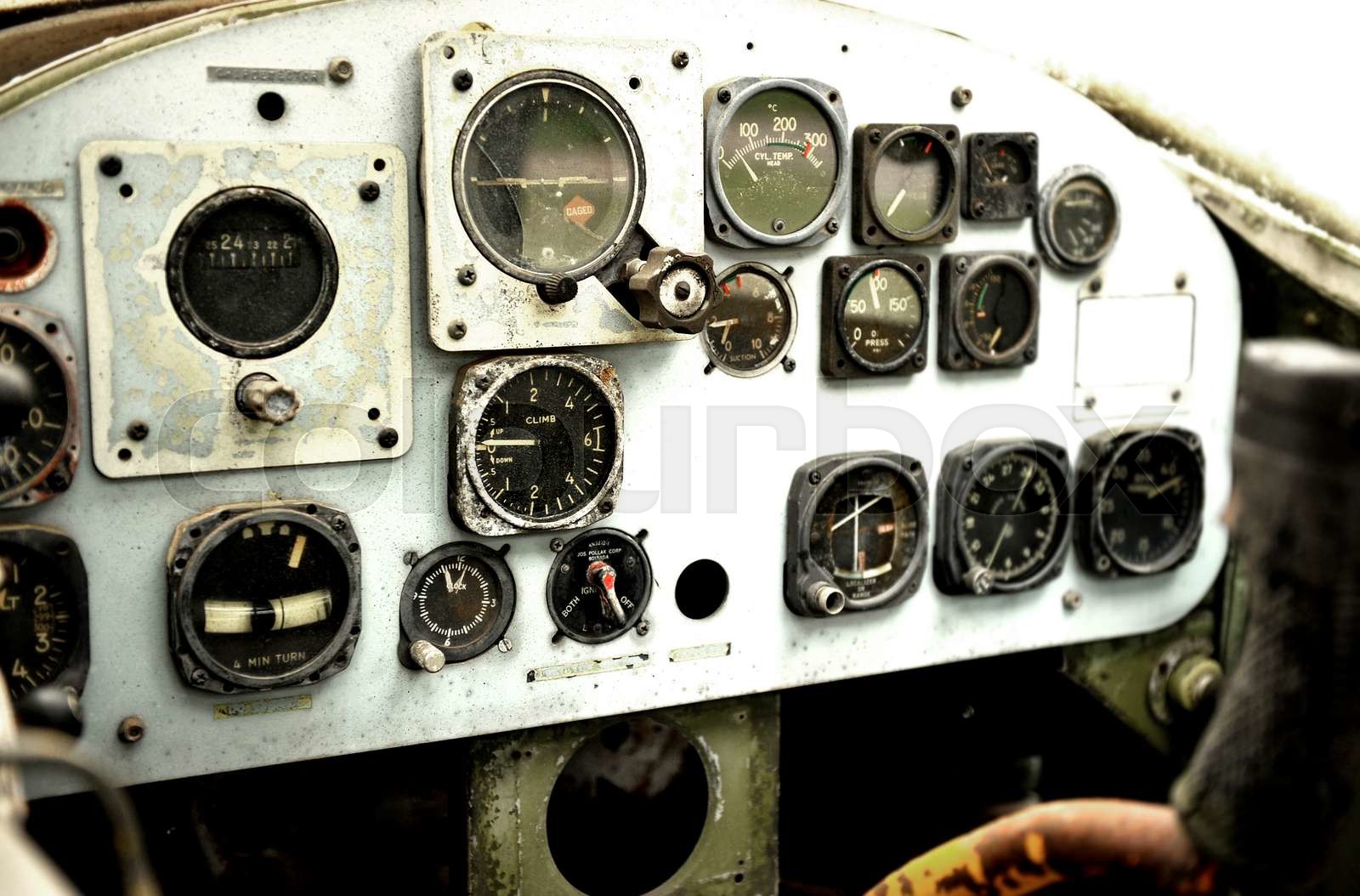 Old cockpit | Stock image | Colourbox