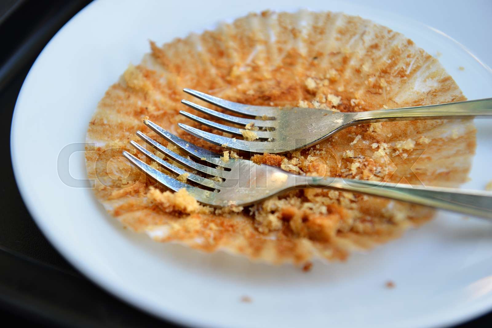 2 forks after full from cake | Stock image | Colourbox